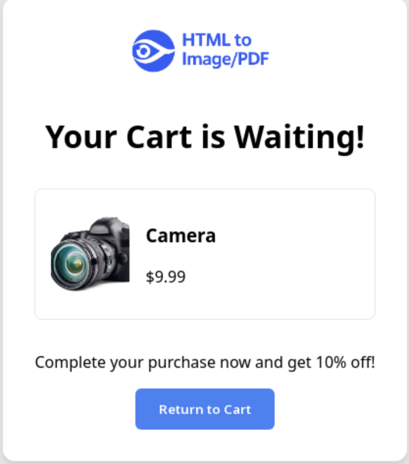 HTML to Image & PDF Conversion API